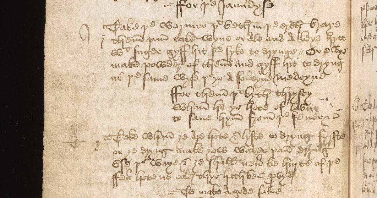 Western Medieval Manuscripts : Collection of medical tracts and recipes