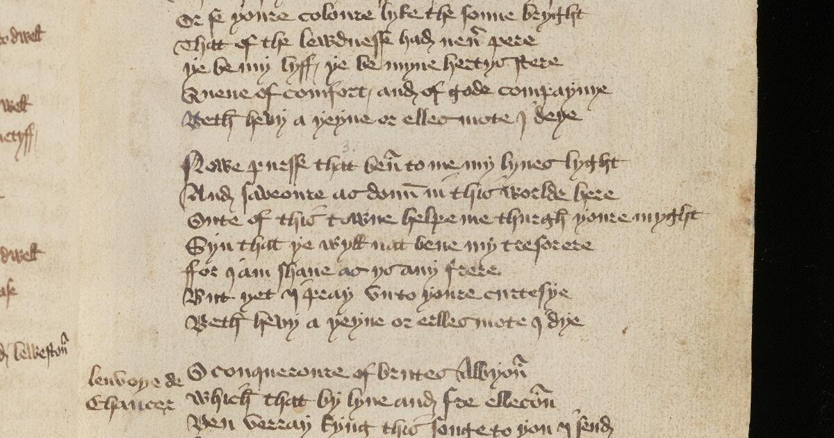 Western Medieval Manuscripts : Findern Manuscript