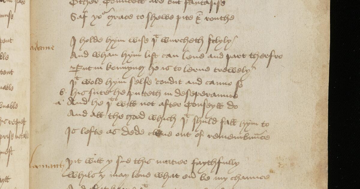 Western Medieval Manuscripts : Findern Manuscript