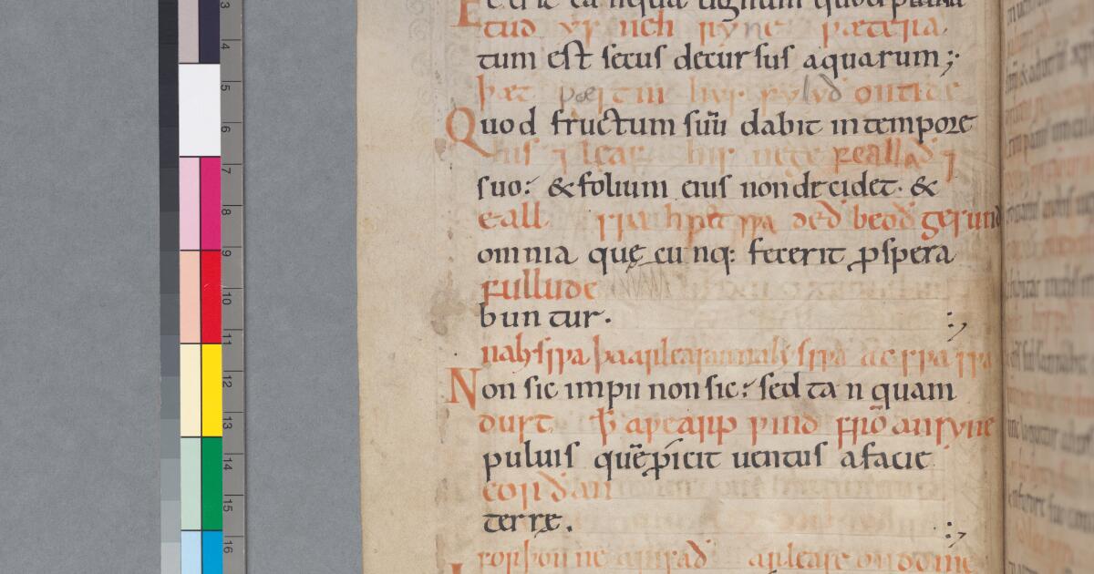 Western Medieval Manuscripts : Bilingual Psalter in Old English and Latin