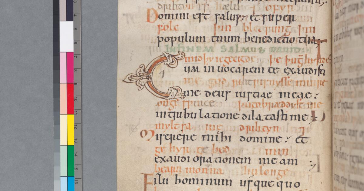 Western Medieval Manuscripts : Bilingual Psalter in Old English and Latin
