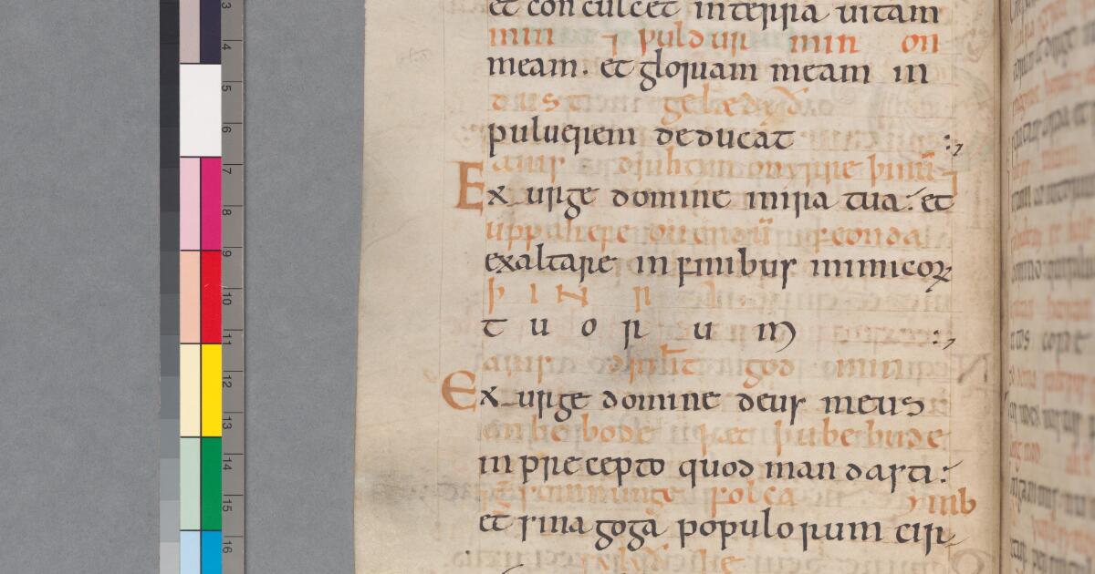 Western Medieval Manuscripts : Bilingual Psalter in Old English and Latin