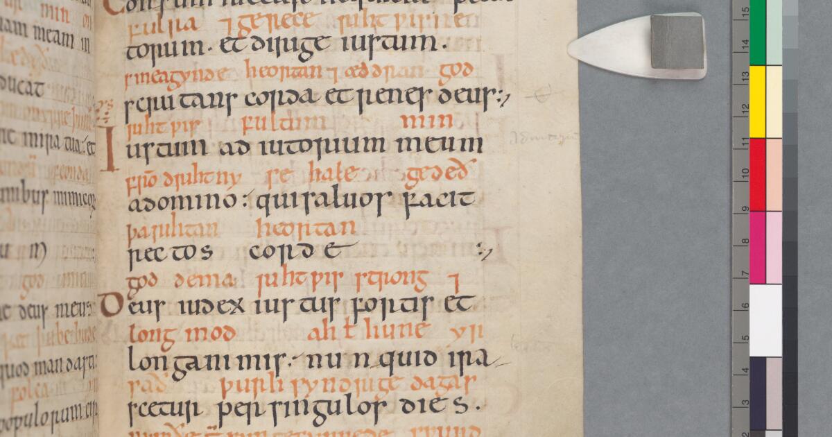 Western Medieval Manuscripts : Bilingual Psalter in Old English and Latin