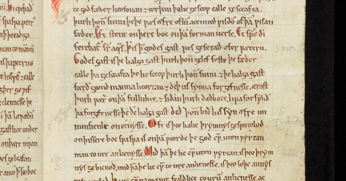 Western Medieval Manuscripts : Homilies and saints' lives, in Old English