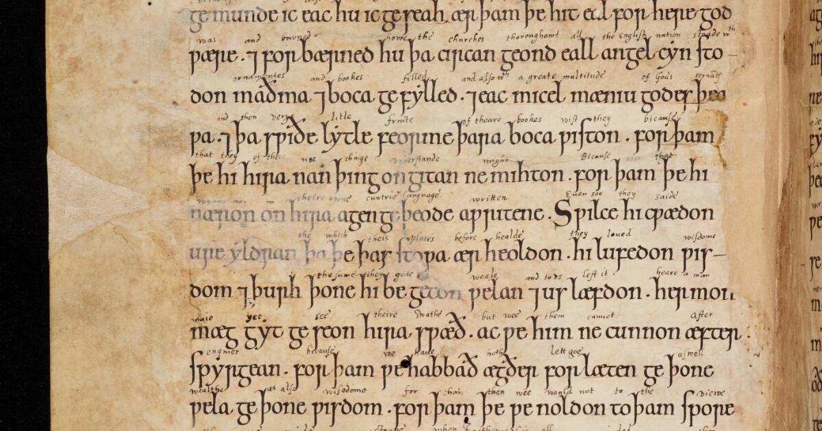 Western Medieval Manuscripts : Alfred the Great's Old English ...