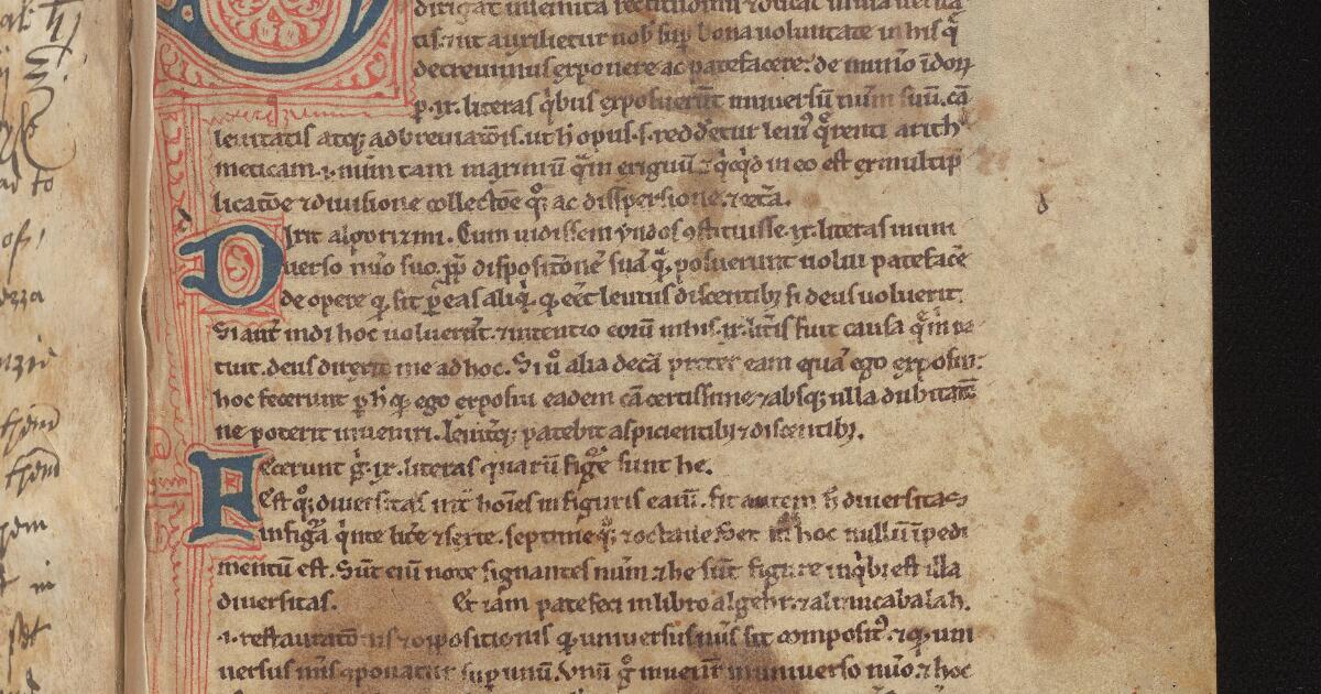 Western Medieval Manuscripts : Constantinus Africanus, al-Khwarizmi ...