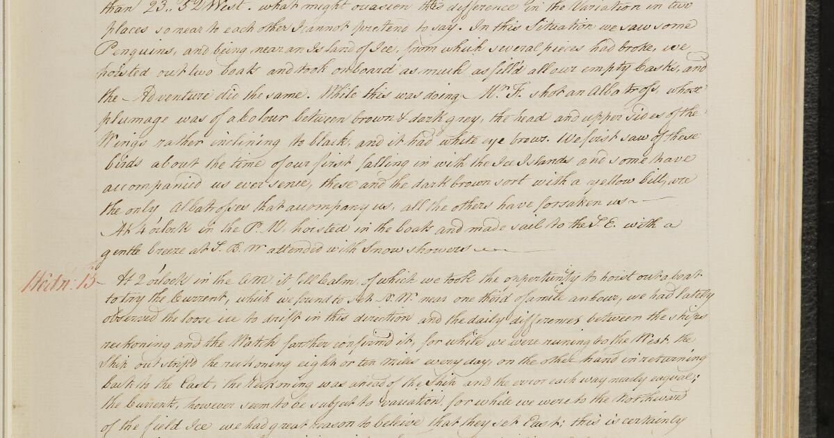 National Maritime Museum Manuscripts : Journal of Captain Cook's voyage ...