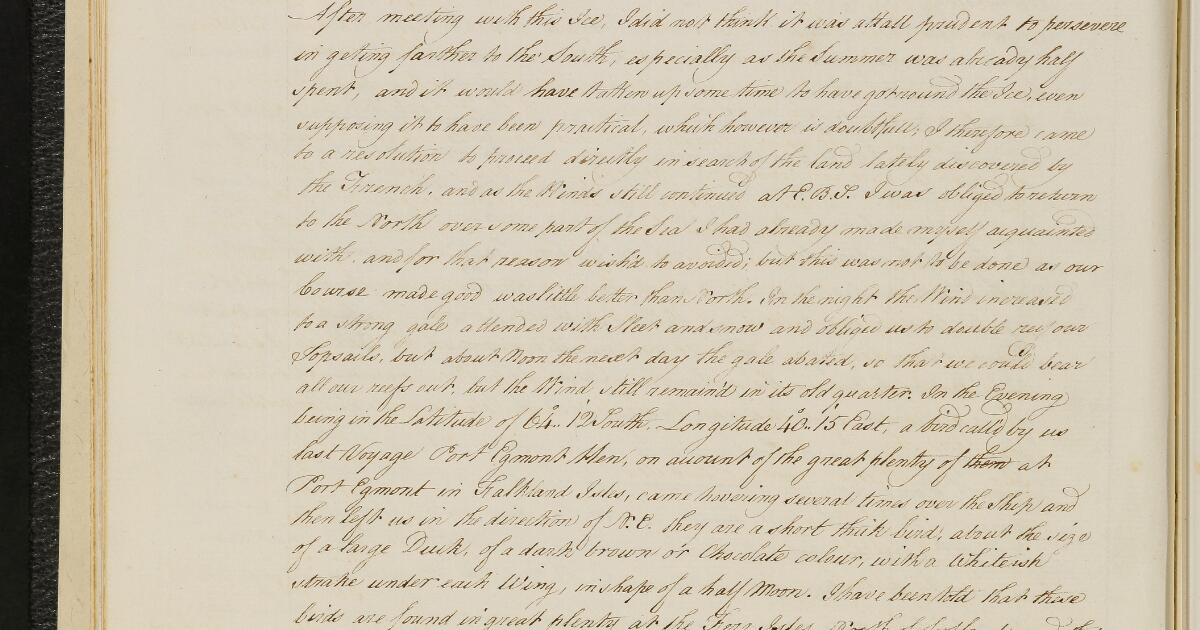 National Maritime Museum Manuscripts : Journal of Captain Cook's voyage ...
