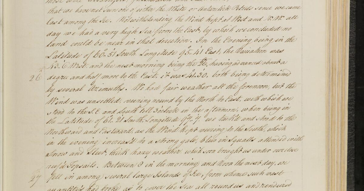 National Maritime Museum Manuscripts : Journal of Captain Cook's voyage ...