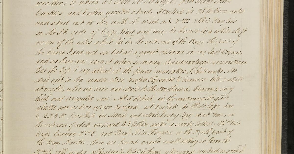 National Maritime Museum Manuscripts : Journal of Captain Cook's voyage ...