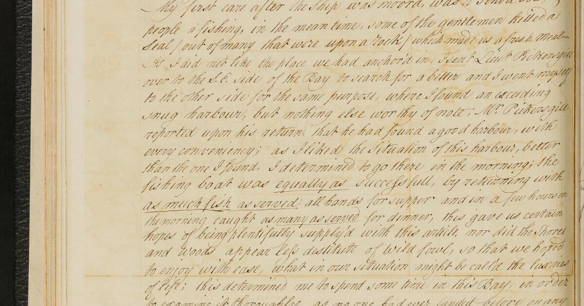 National Maritime Museum Manuscripts : Journal of Captain Cook's voyage ...