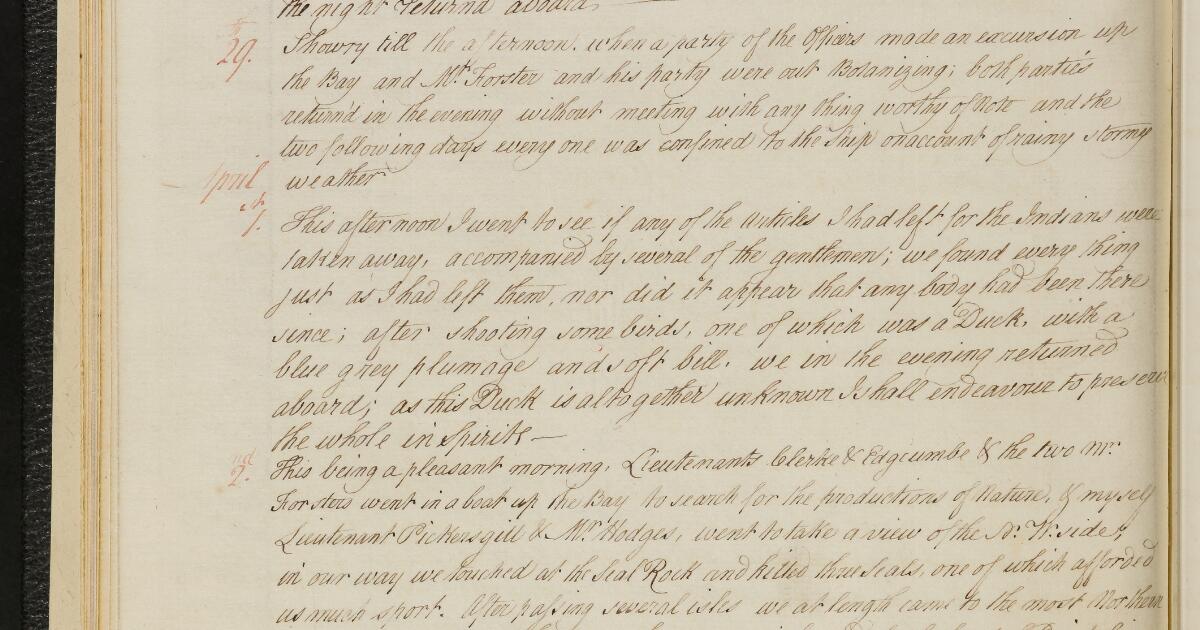 National Maritime Museum Manuscripts : Journal of Captain Cook's voyage ...