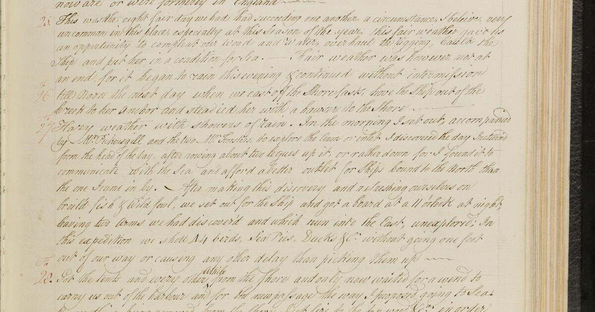National Maritime Museum Manuscripts : Journal of Captain Cook's voyage ...