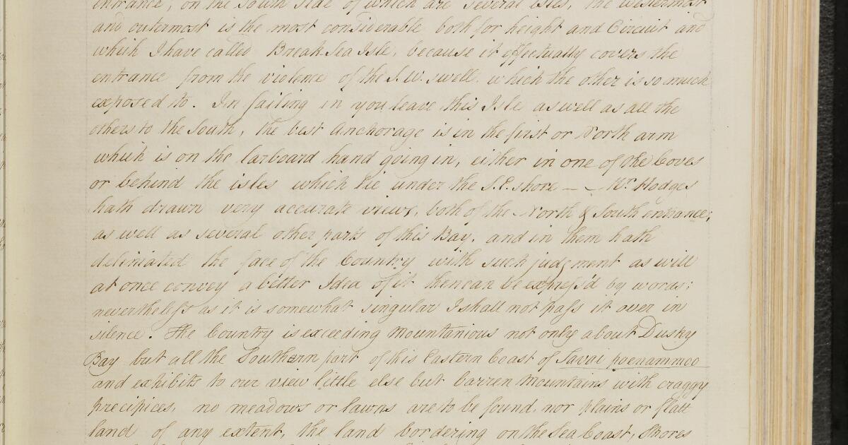 National Maritime Museum Manuscripts : Journal of Captain Cook's voyage ...