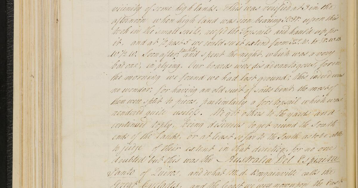 National Maritime Museum Manuscripts : Journal of Captain Cook's voyage ...