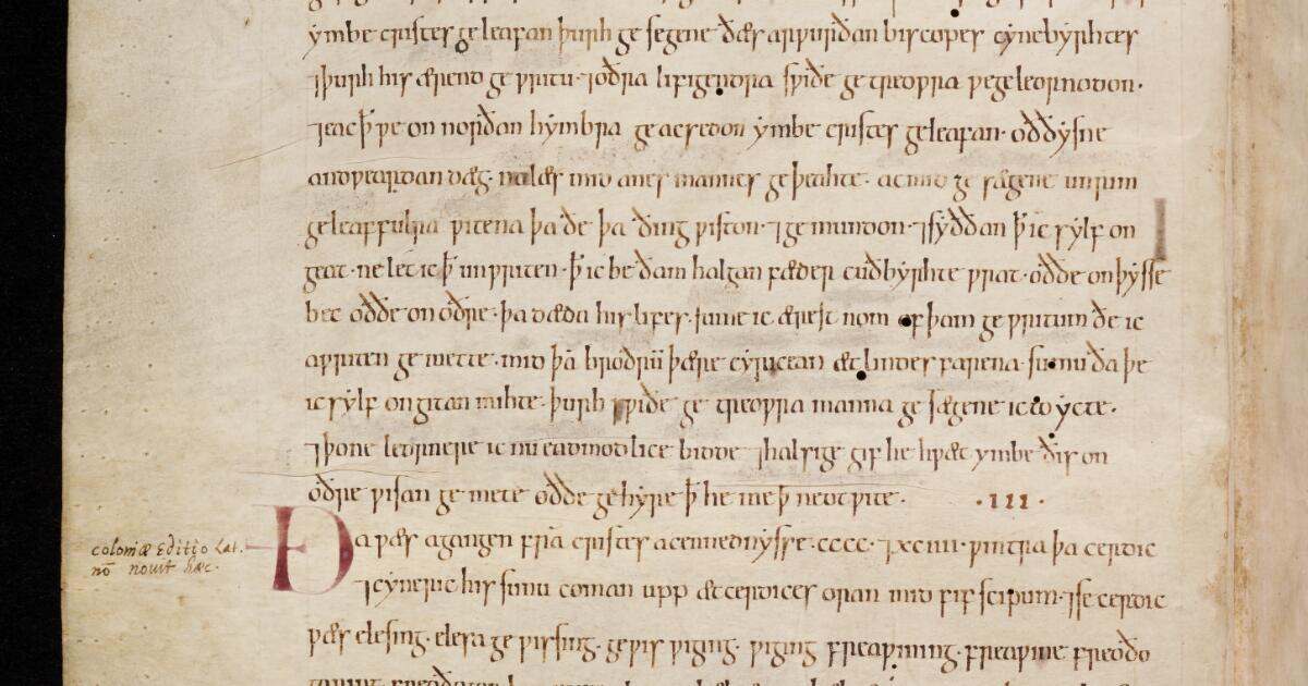 Western Medieval Manuscripts : Bede, Historia ecclesiastica gentis ...