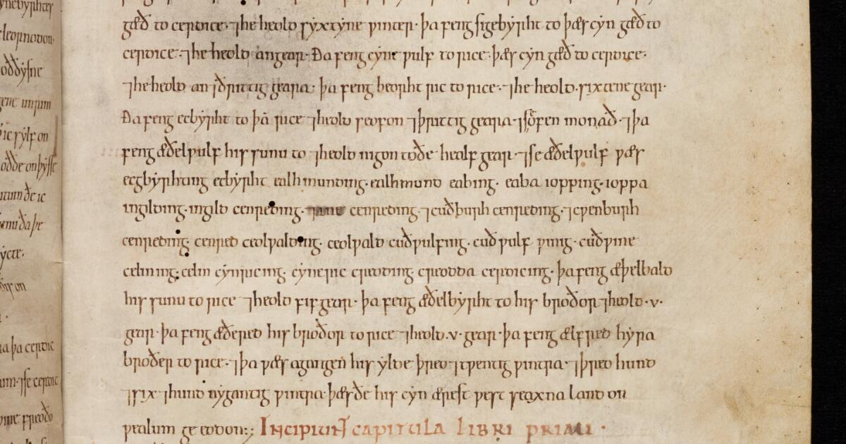Western Medieval Manuscripts : Bede, Historia ecclesiastica gentis ...