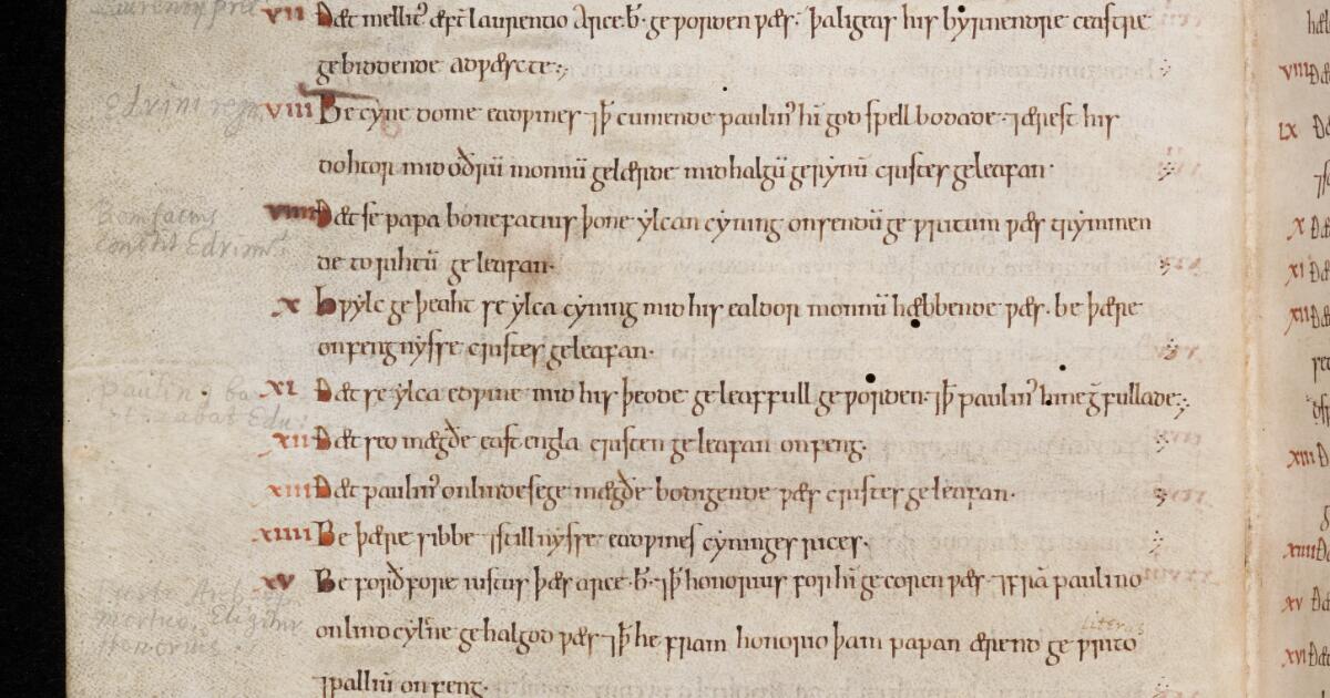 Western Medieval Manuscripts : Bede, Historia ecclesiastica gentis ...