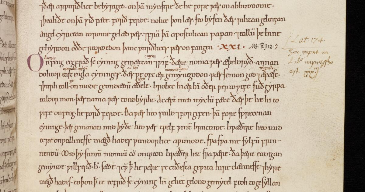 Western Medieval Manuscripts : Bede, Historia ecclesiastica gentis ...