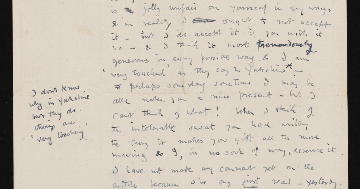 David Jones : Letter from David Jones to Jim Ede: discussion of how ...