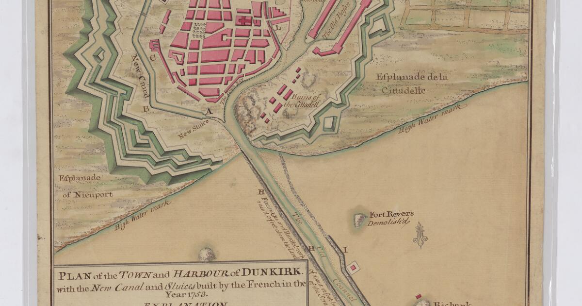 Maps : Plan of the town and harbour of Dunkirk with the new canal and ...
