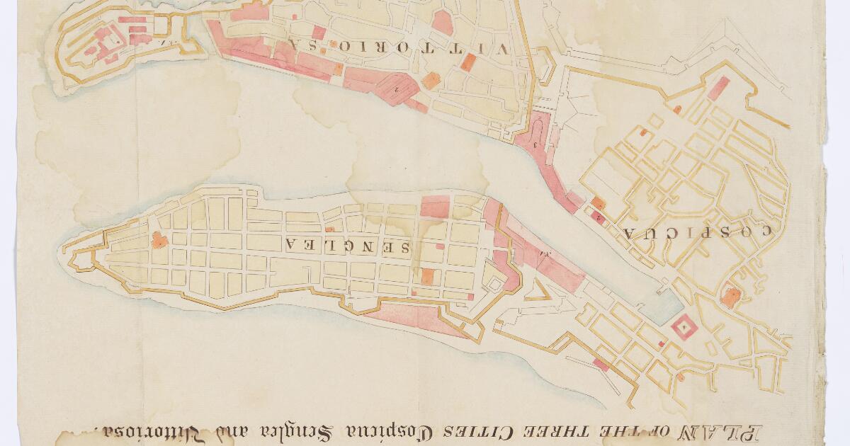 Maps : Plan of the three cities, Cospicua, Senglea and Vittoriosa