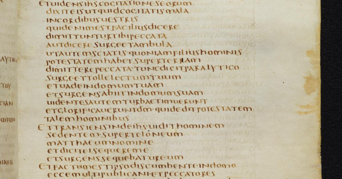 Western Medieval Manuscripts : Codex Bezae