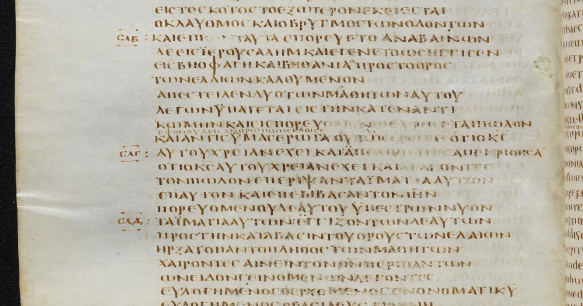 Western Medieval Manuscripts : Codex Bezae