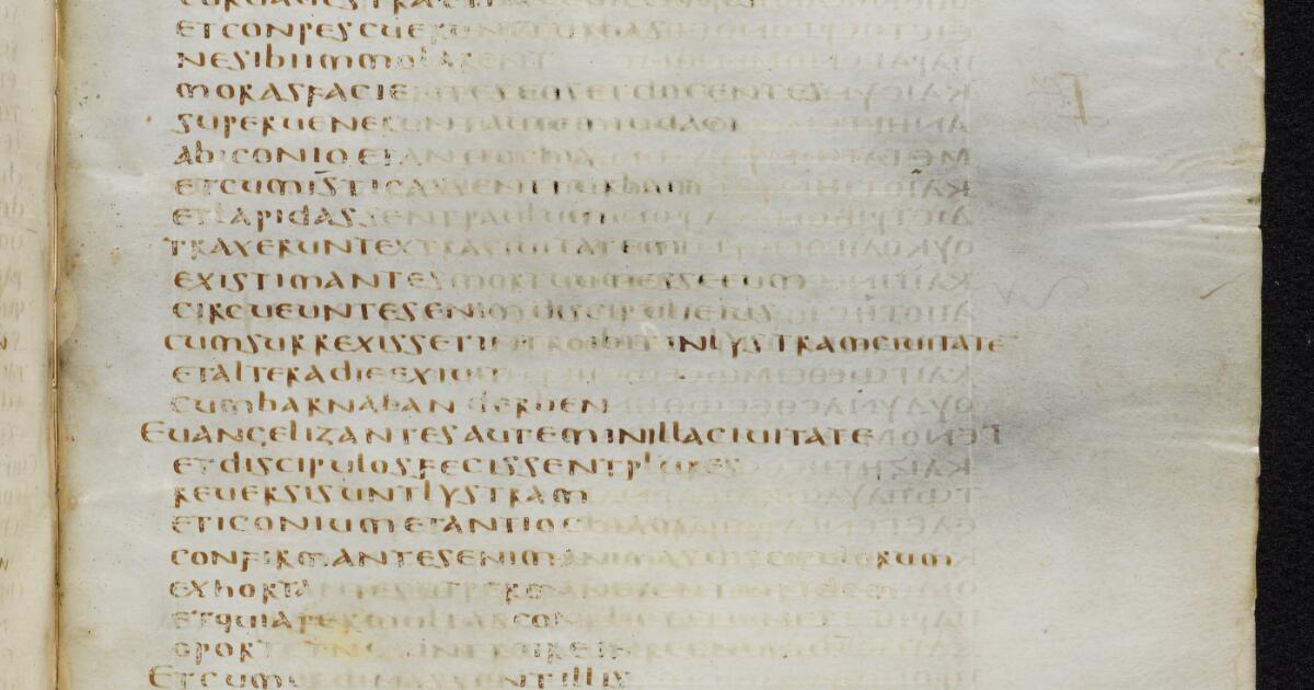 Western Medieval Manuscripts : Codex Bezae