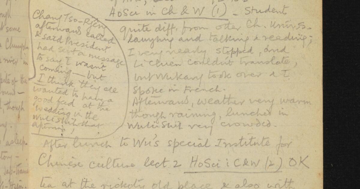 Joseph Needham : Joseph Needham's journal of his tour of South-East ...