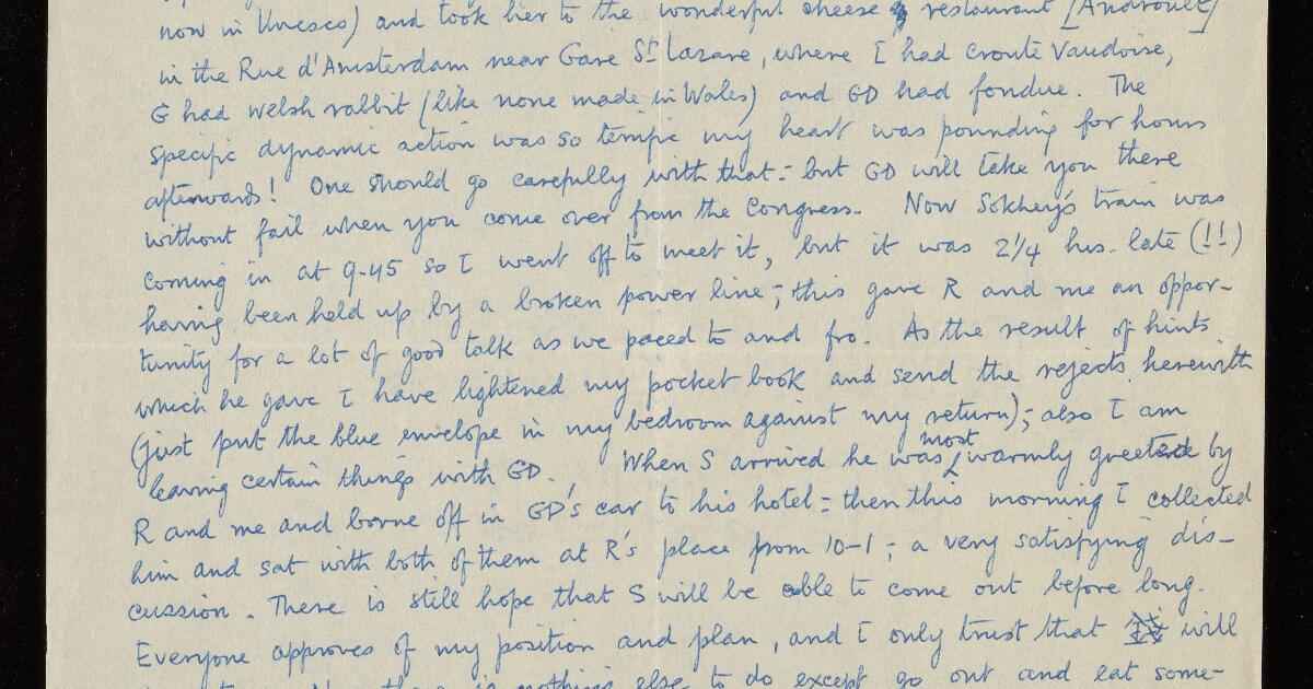 Joseph Needham : Letter from Joseph Needham to Dorothy Needham, 15 June ...