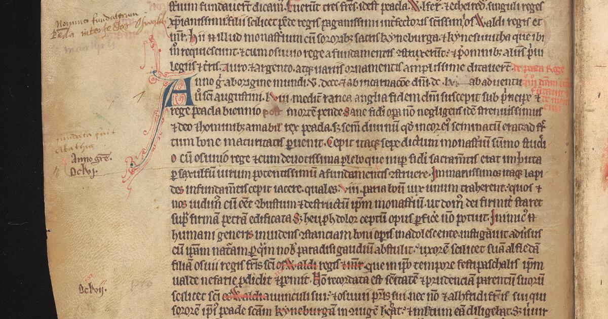 Western Medieval Manuscripts : Cartulary of Peterborough Abbey (The ...