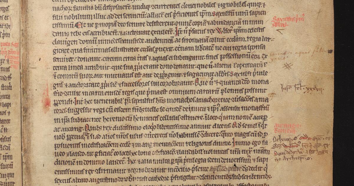 Western Medieval Manuscripts : Cartulary of Peterborough Abbey (The ...