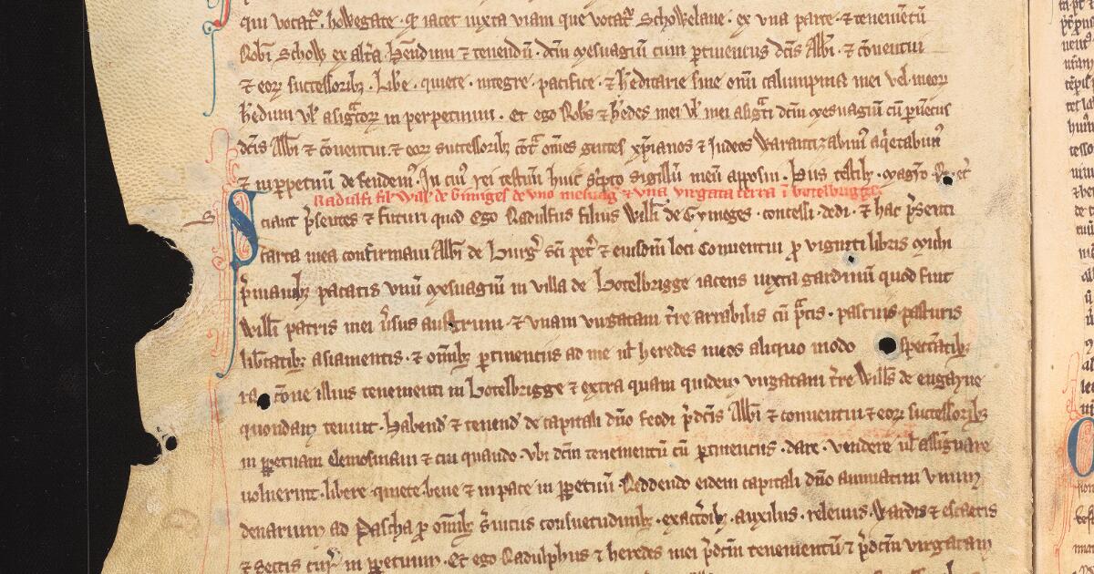 Western Medieval Manuscripts : Cartulary of Peterborough Abbey (The ...