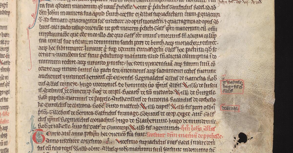 Western Medieval Manuscripts : Cartulary of Peterborough Abbey (The ...