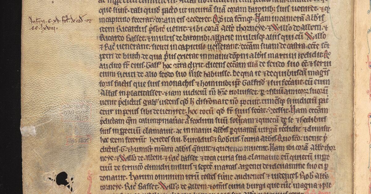 Western Medieval Manuscripts : Cartulary of Peterborough Abbey (The ...