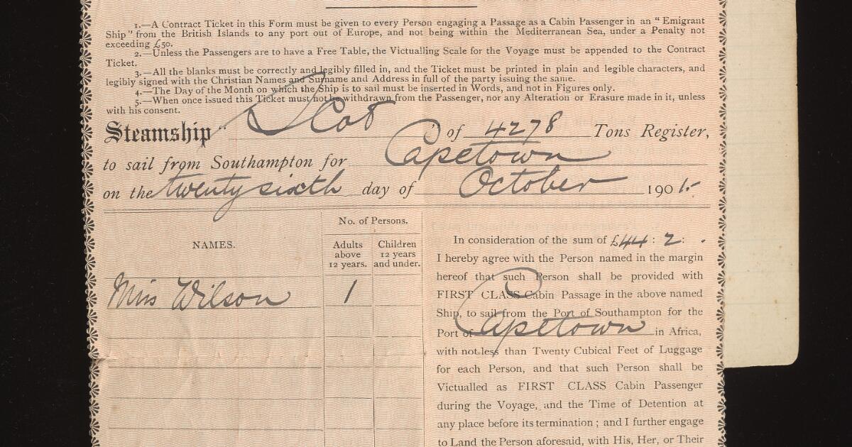 Southern African Collections : Diary of Agnes Wilson in South Africa