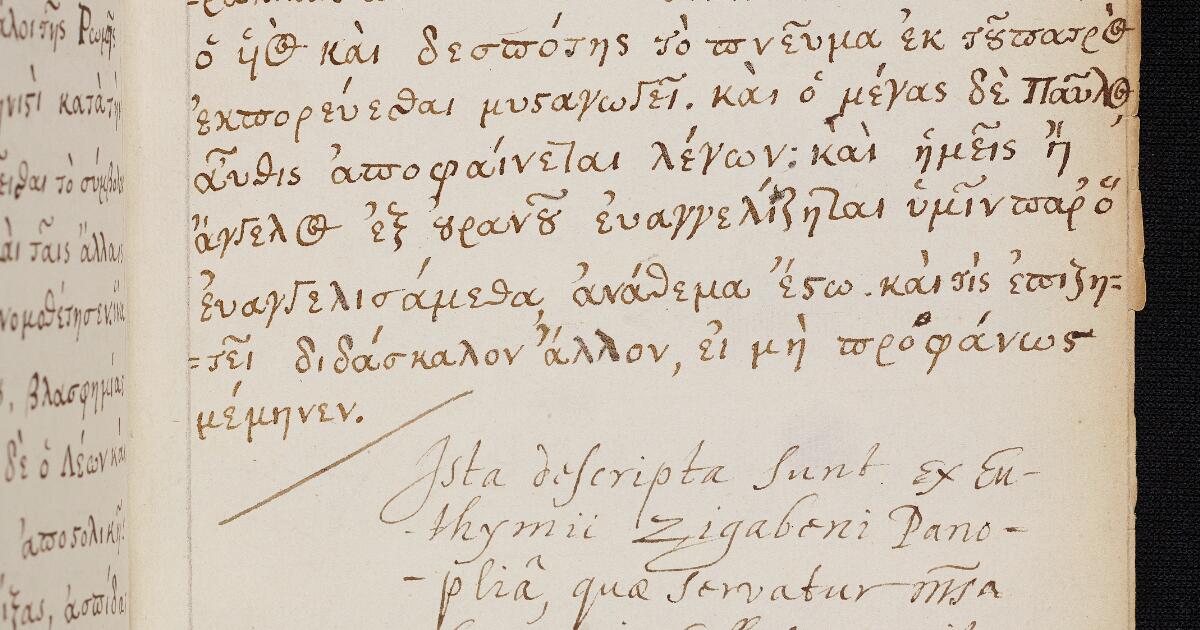 Medieval and Early Modern Greek Manuscripts : Greek Miscellany