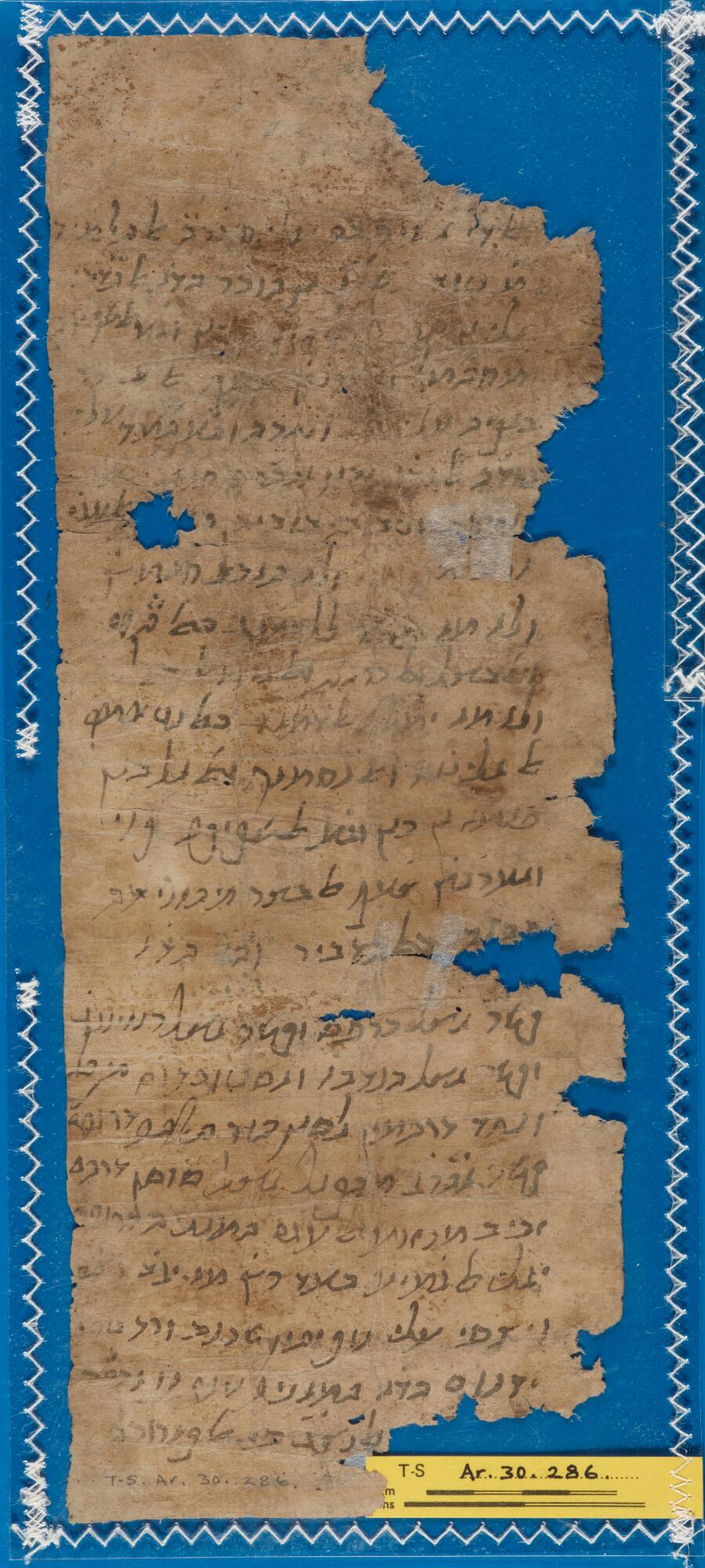 Letter: T-S Ar.30.286