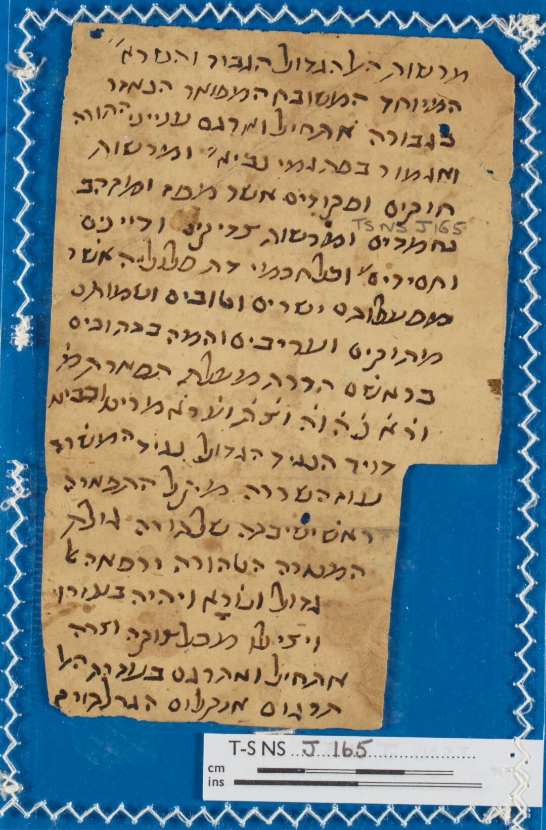 Paraliterary text: T-S NS J165