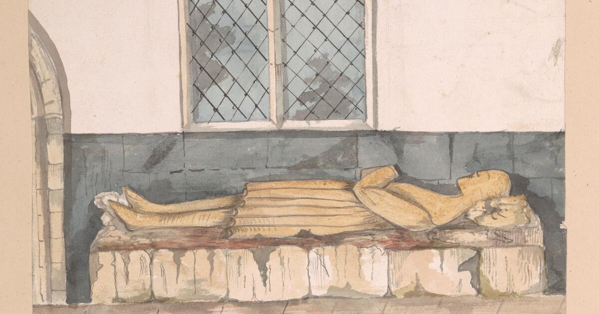 Relhan Collection : 352 Westley Waterless. Ancient tomb in church