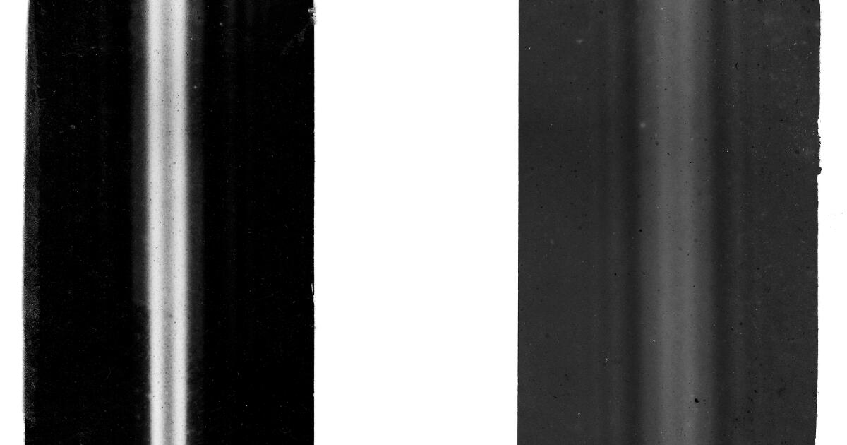 Cavendish Laboratory : G.I. Taylor's demonstration of diffraction bands ...