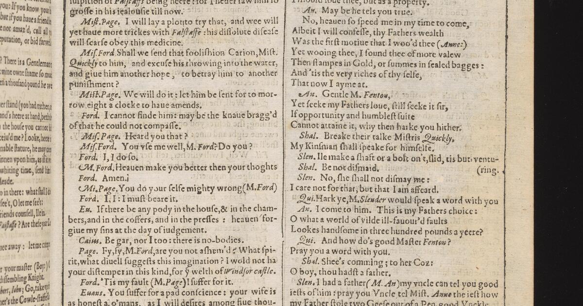 Rare Books and Manuscripts : Mr. William Shakespeares comedies, histories, & tragedies ...