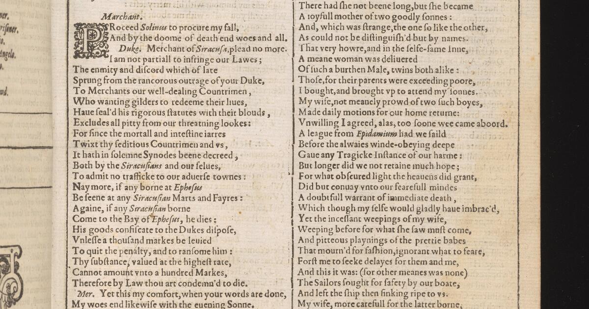 Rare Books and Manuscripts : Mr. William Shakespeares comedies ...