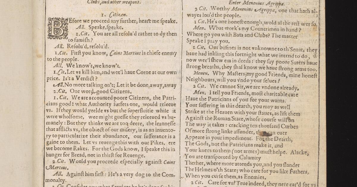 Rare Books and Manuscripts : Mr. William Shakespeares comedies, histories, & tragedies ...