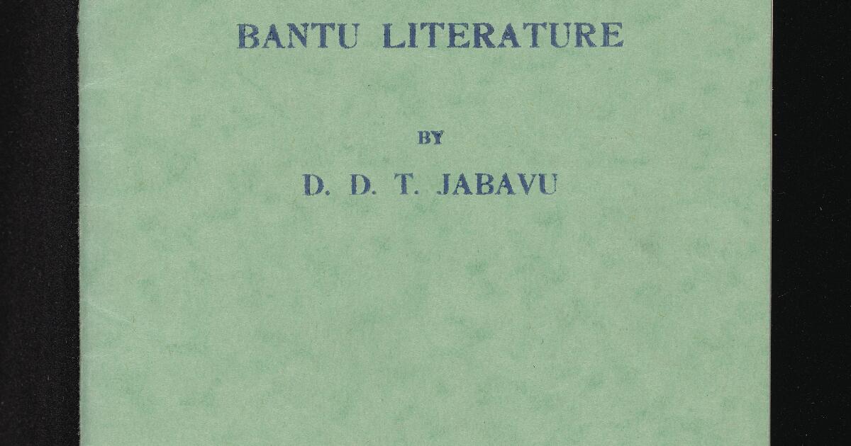 Southern African Collections : The influence of English on Bantu ...